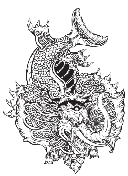 Gajah Mina (olend hinduismi mütoloogias, veekrüptiid) - KALAPEEDIA